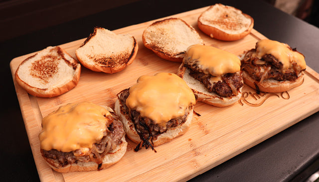 Double Onion Smash Burgers - Char-Griller