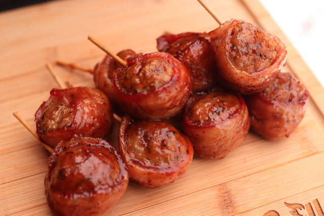 Bacon-Wrapped BBQ Meatballs - Char-Griller
