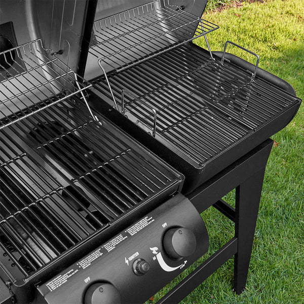 Char-Griller Dual-Fuel Pro™ 3-Burner Gas and Charcoal Grill and Smoker